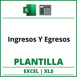 Formato de Egresos E Ingresos Excel | XLS