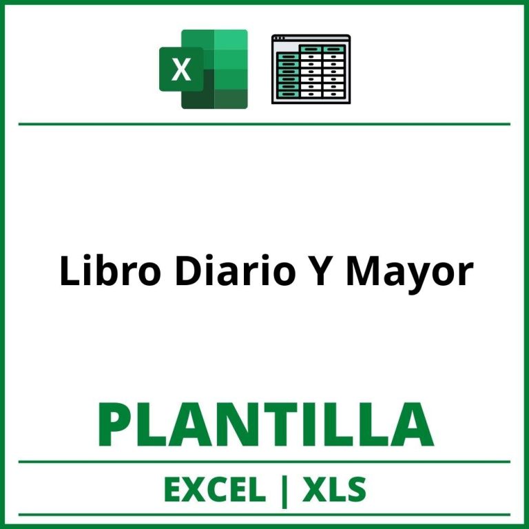 Formato de Libro Mayor Excel | XLS