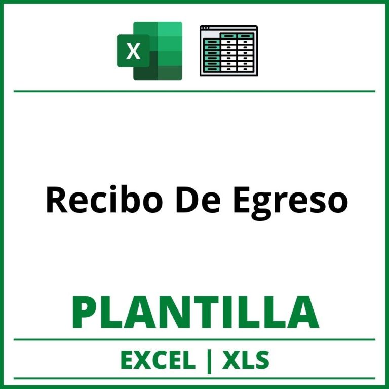 Formato de Comprobante De Egreso Excel | XLS